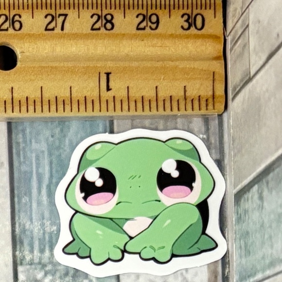 Design | 110 Cartoon Kawaii Frog Reusable Waterproof Vinyl Sticker ...